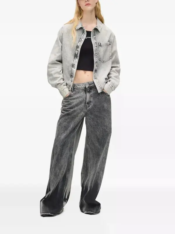 Karl Lagerfeld Bleached Denim Shirt