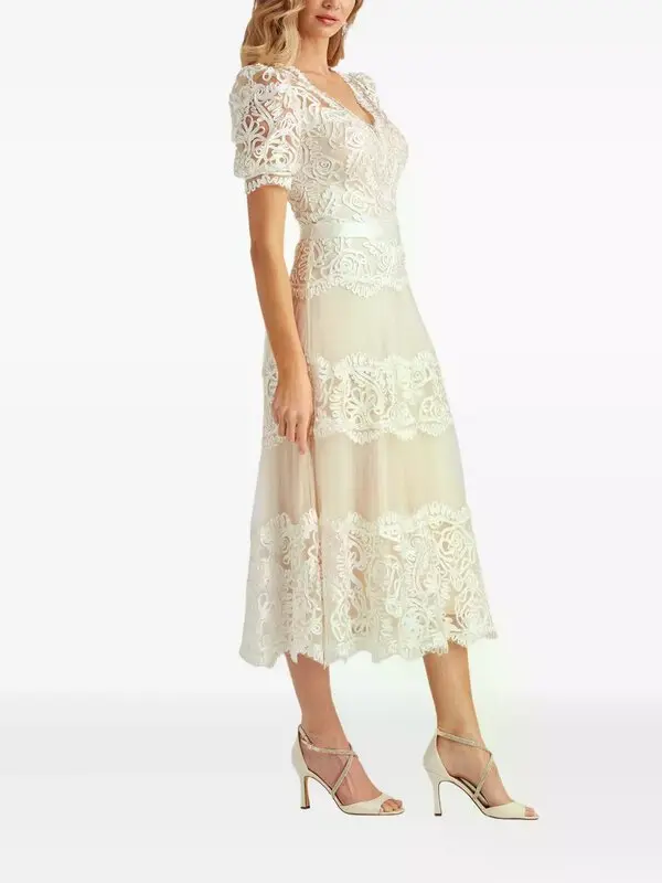 tadashi white lace dress Yates Pleated Chiffon & Lace Gown  Tadashi Shoji Official Online Boutique