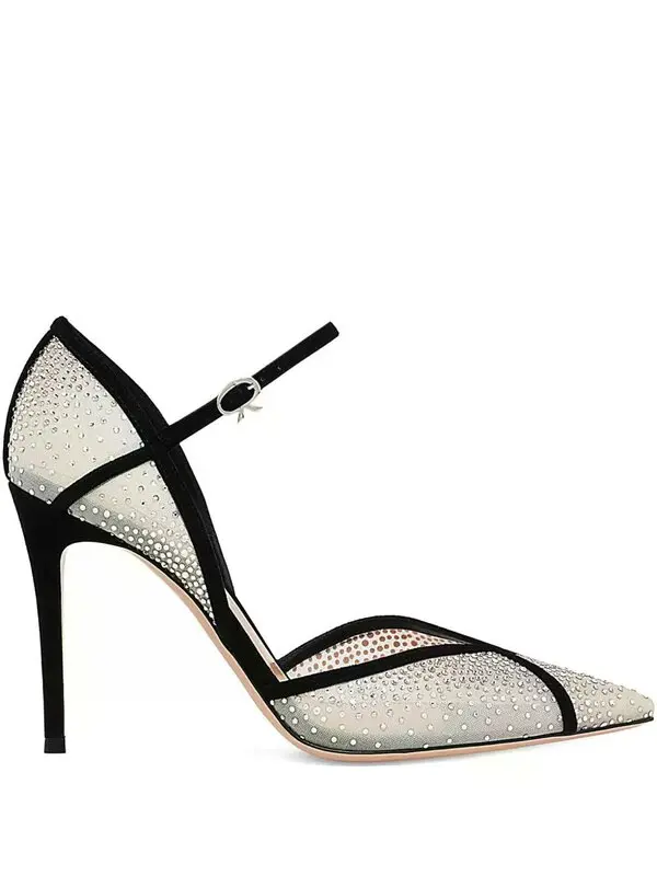 GIANVITO ROSSI D'orsay Embellished Heeled Pumps - White