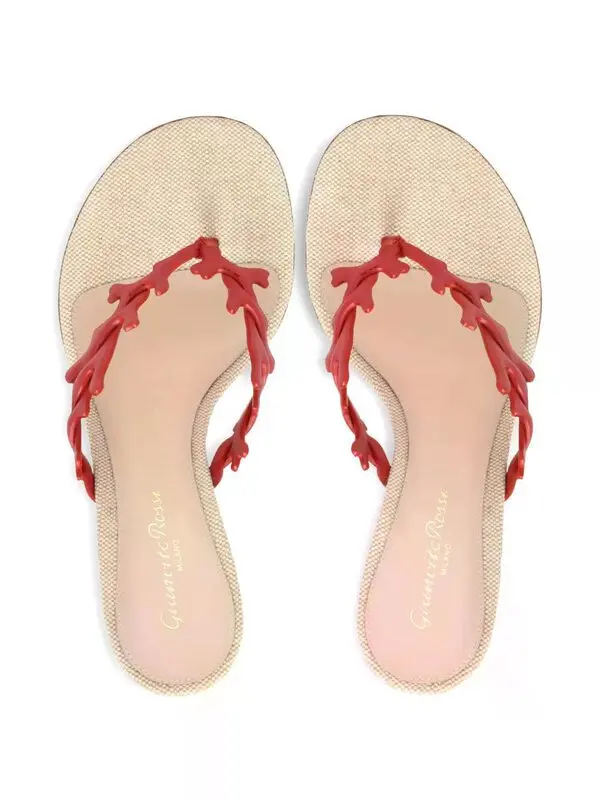 GIANVITO ROSSI 70mm Coral-appliqué Heeled Sandals - Neutrals