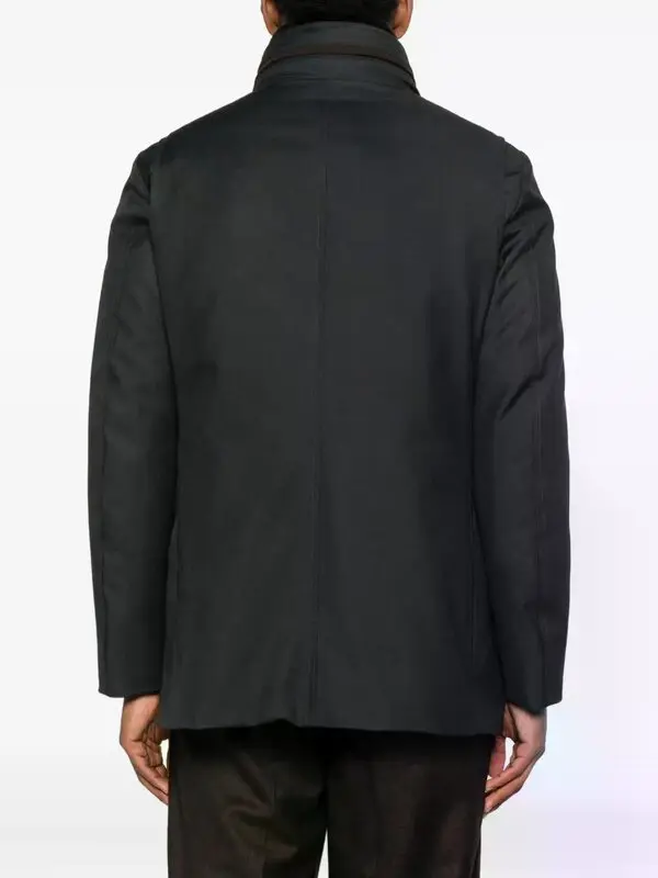 MOORER Fur Collar Pocket Jacket