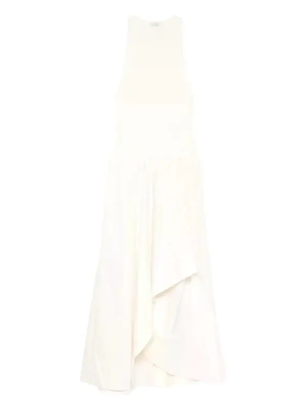 ST. AGNI Asymmetric Maxi Dress - Neutrals
