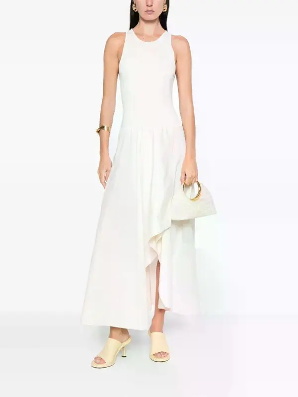 ST. AGNI Asymmetric Maxi Dress - Neutrals