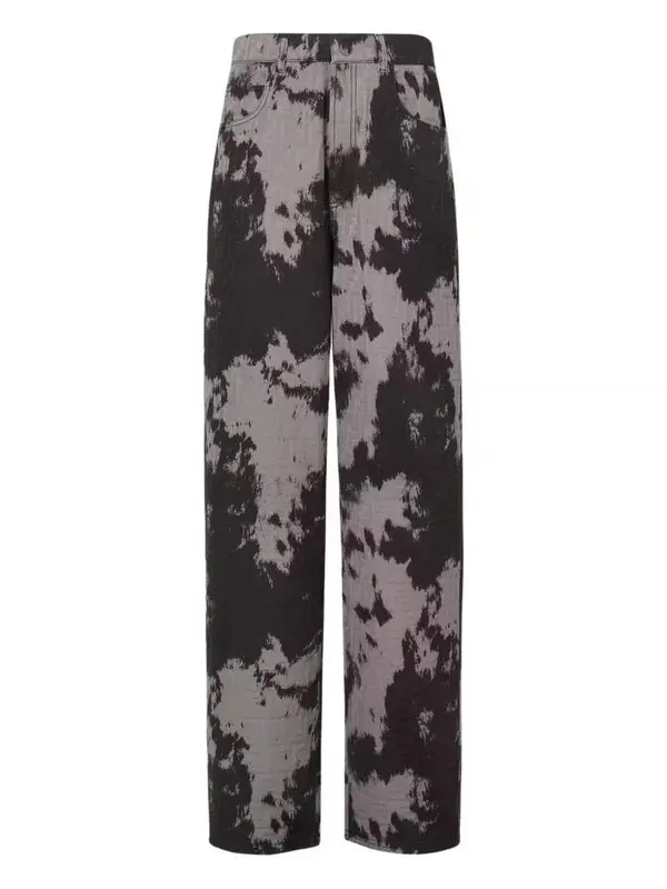 Fendi Animal-print Five-pocket Jeans