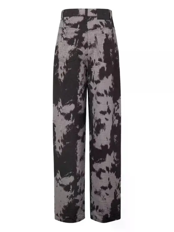 Fendi Animal-print Five-pocket Jeans