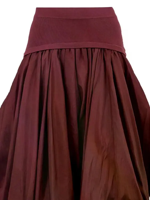 Simkhai Corinn Taffeta Midi Skirt - Red