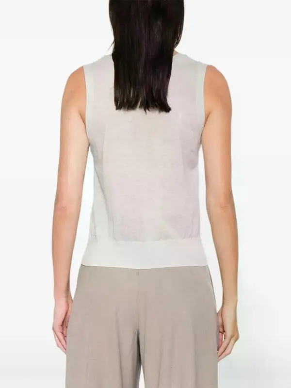 ST. AGNI Sleeveless Button-front Vest