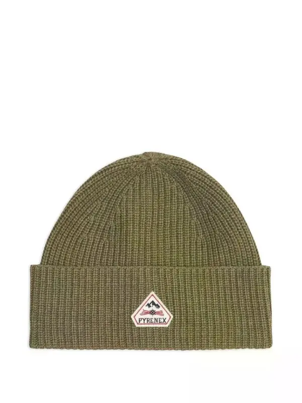 Pyrenex Logo Ribbed Beanie - Green