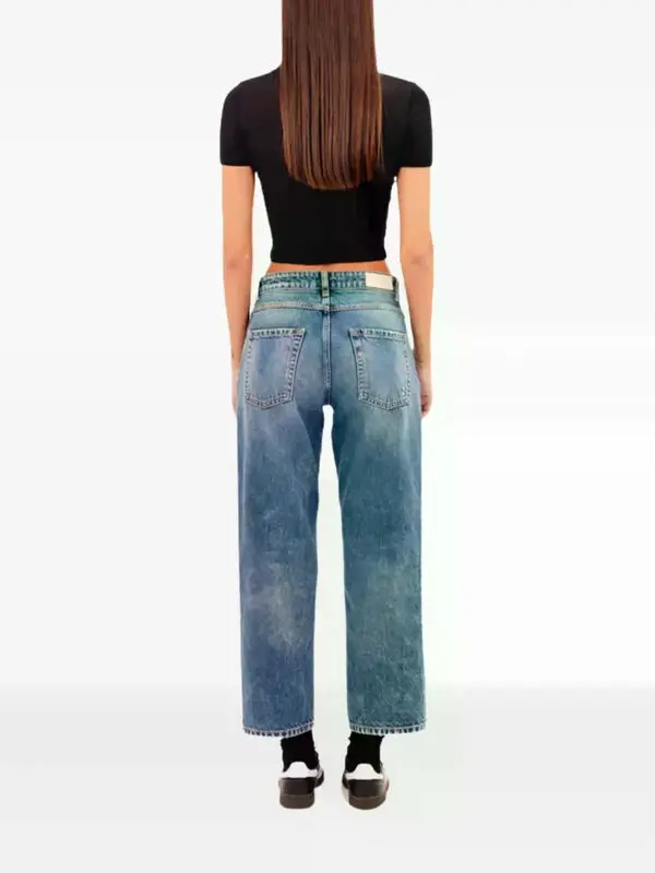 ICON DENIM LOS ANGELES Washed Straight-leg Jeans
