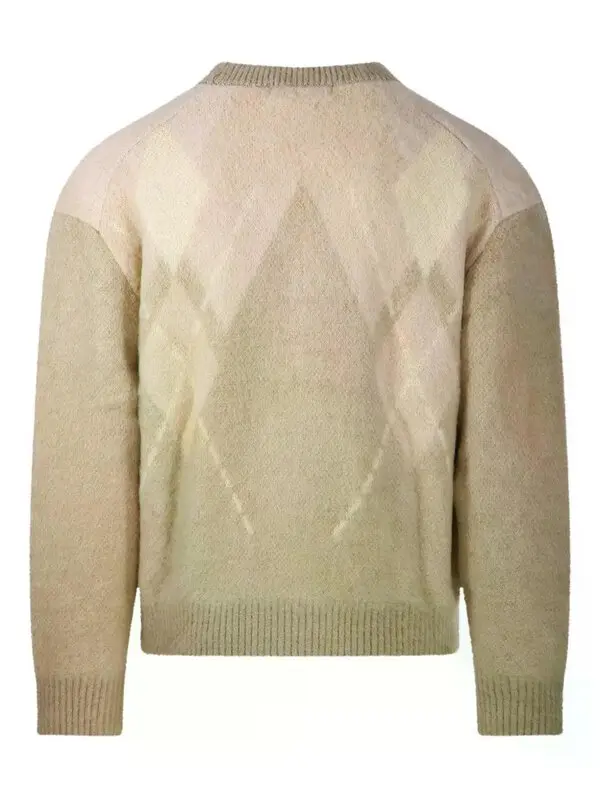 COOR Argyle-pattern Pocket Cardigan