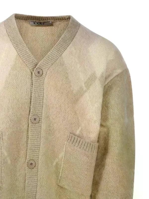 COOR Argyle-pattern Pocket Cardigan