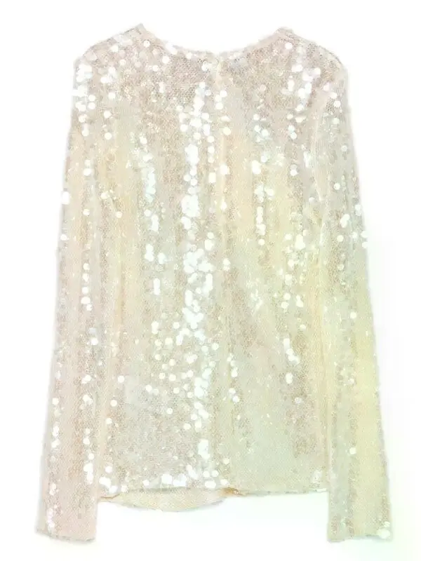 SEMICOUTURE Sequin-embellished Top - Neutrals