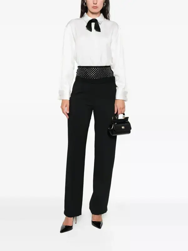 SIMONA CORSELLINI Embellished High-waisted Trousers