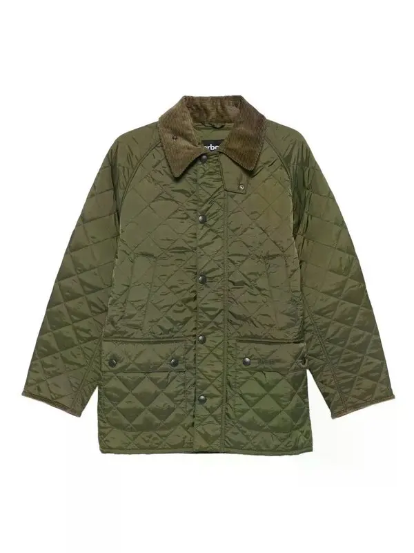 Barbour Quilted Corduroy-collar Coat - Green