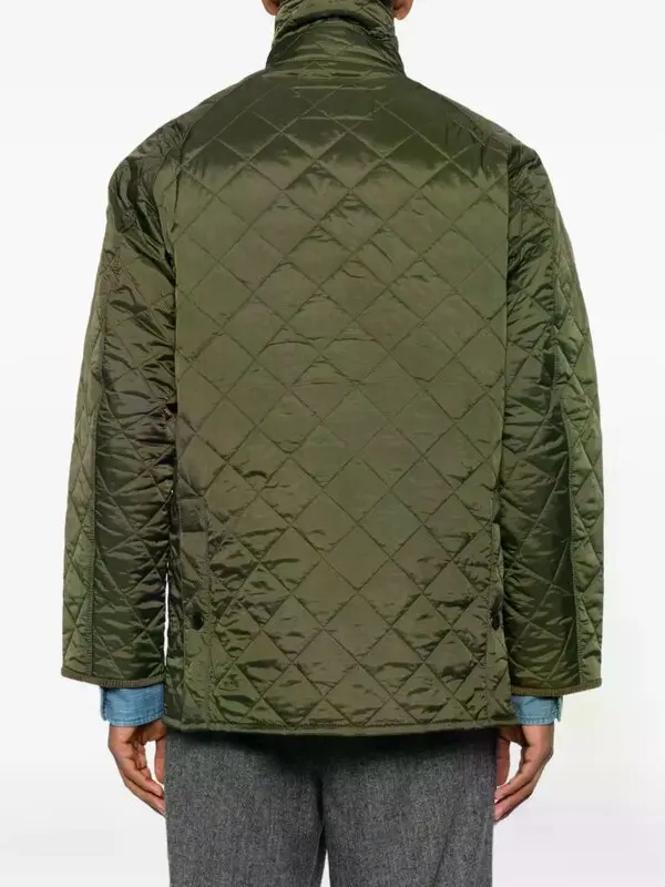 Barbour Quilted Corduroy-collar Coat - Green