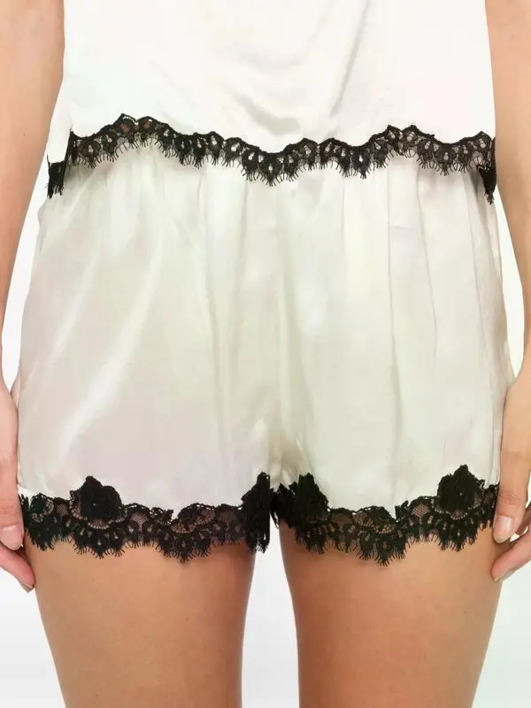 DÔEN Iona Lace-trimmed Shorts - White