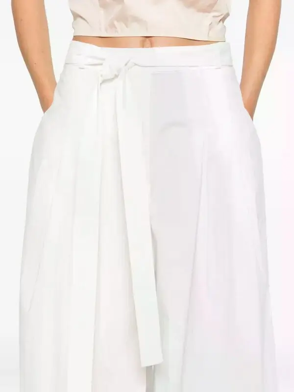 ST. AGNI Wide-leg Belted Trousers