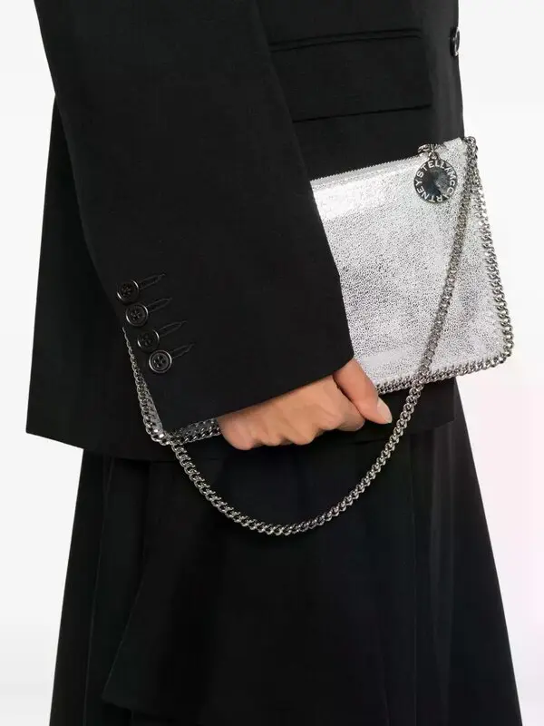 Stella McCartney Chain-trim Clutch - Grey