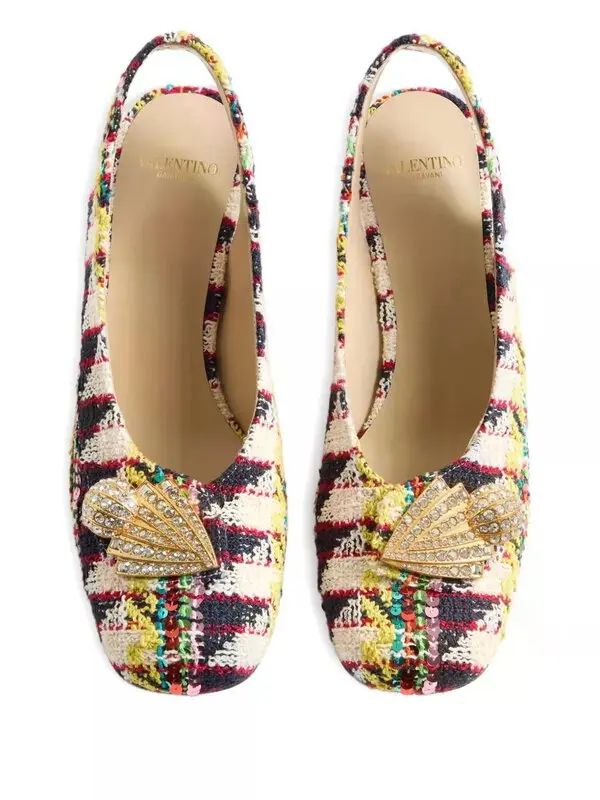 Valentino Garavani Adamantine Sequin-embellished Pumps - Neutrals