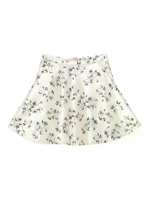Alexander McQueen Floral Print Skirt