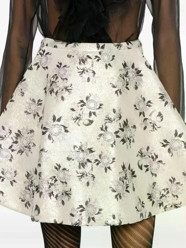 Alexander McQueen Floral Print Skirt