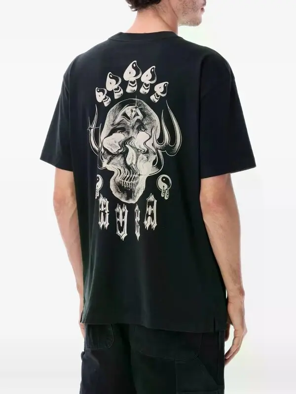 Rvca Skull-graphic T-shirt - Black