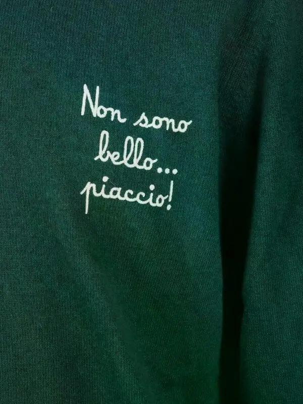 MC2 SAINT BARTH Ribbed Embroidery Sweatshirt - Green