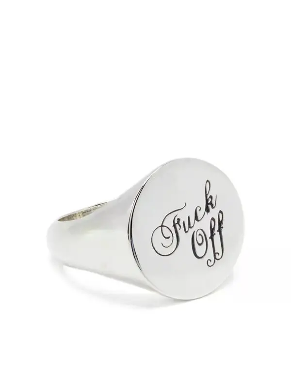 STOLEN GIRLFRIENDS CLUB Warm Welcome Signet Ring - Silver