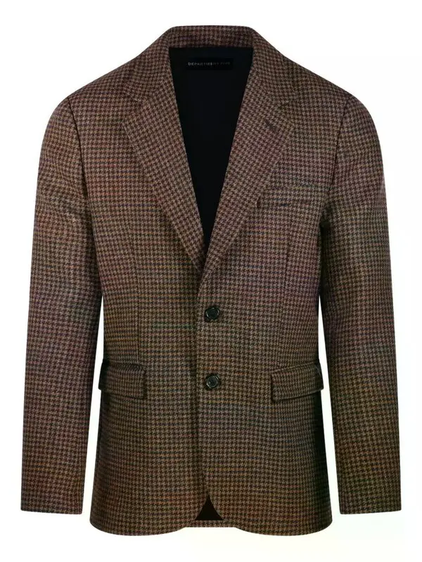 DEPARTMENT 5 Single-breasted Houndstooth Blazer