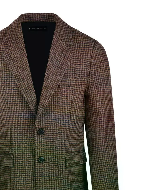DEPARTMENT 5 Single-breasted Houndstooth Blazer