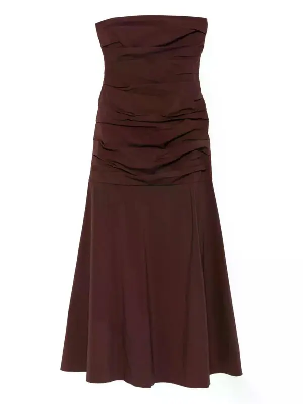 ST. AGNI Strapless Maxi Dress - Brown