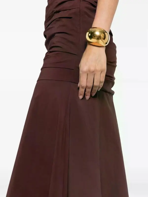 ST. AGNI Strapless Maxi Dress - Brown