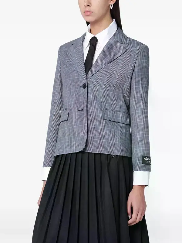 Maison Kitsuné Plaid Single-breasted Blazer