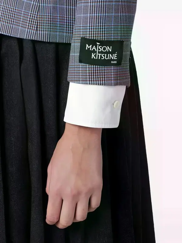 Maison Kitsuné Plaid Single-breasted Blazer