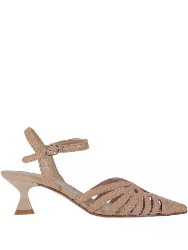 LA ROSE Ankle-strap Leather Sandals