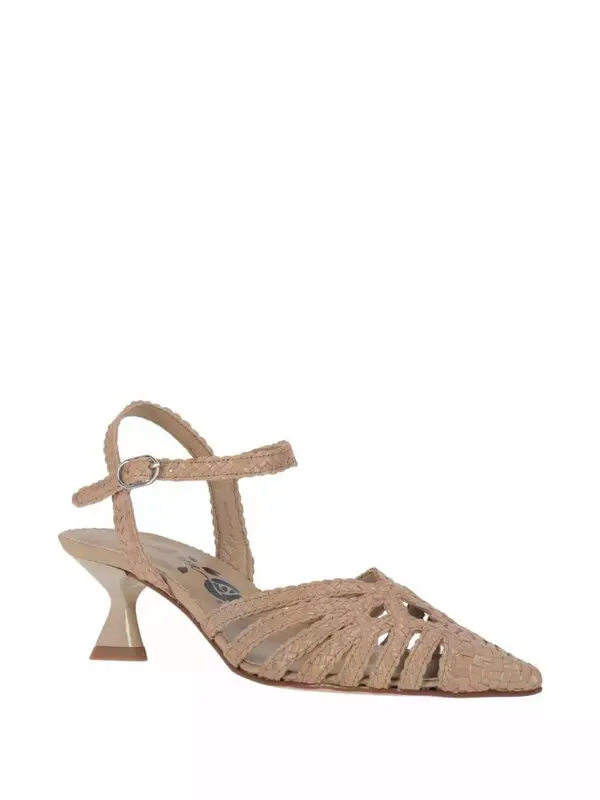 LA ROSE Ankle-strap Leather Sandals