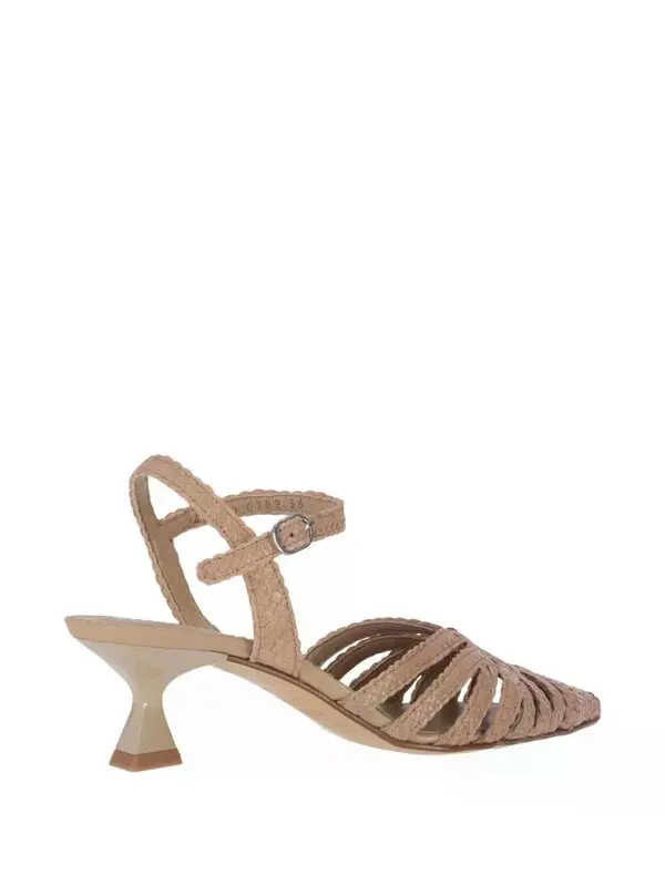 LA ROSE Ankle-strap Leather Sandals