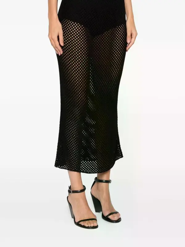 Simkhai Crochet-effect Midi Skirt