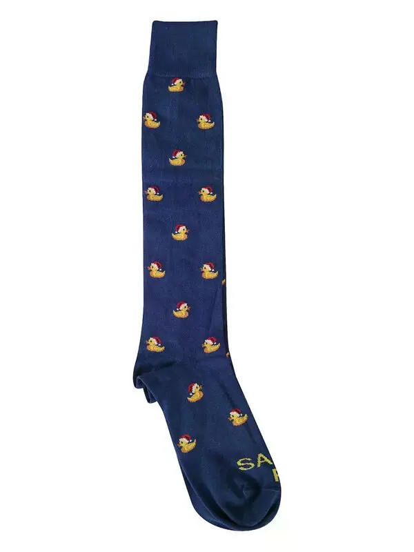 MC2 SAINT BARTH Duck Pattern Socks - Blue