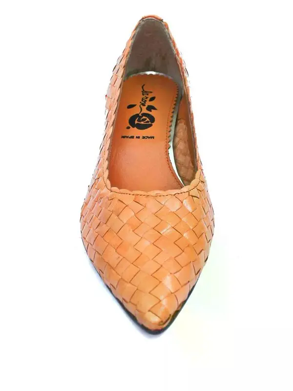 LA ROSE Carol Woven Pumps - Orange