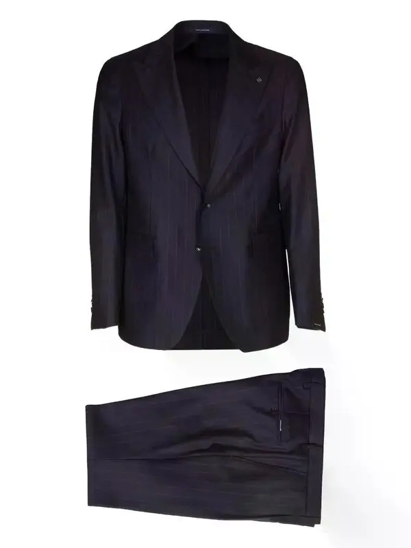 Tagliatore Single-breasted Pinstripe-pattern Suit - Blue