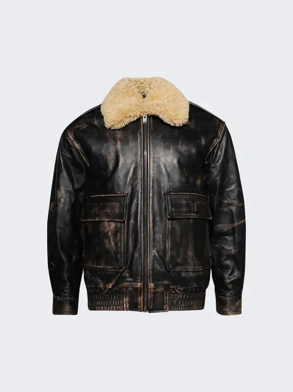 MISBHV Leather Aviator Jacket