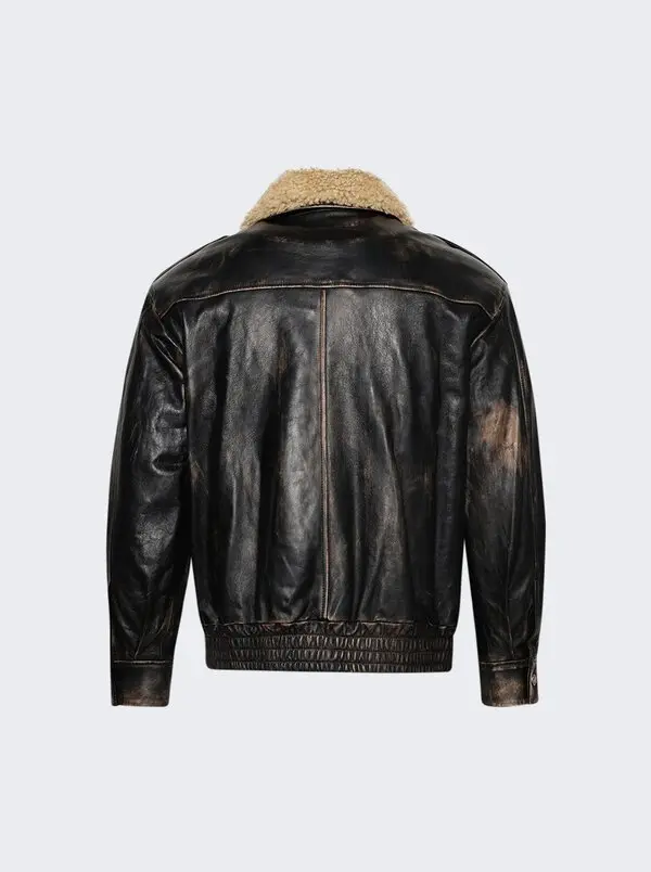 MISBHV Leather Aviator Jacket