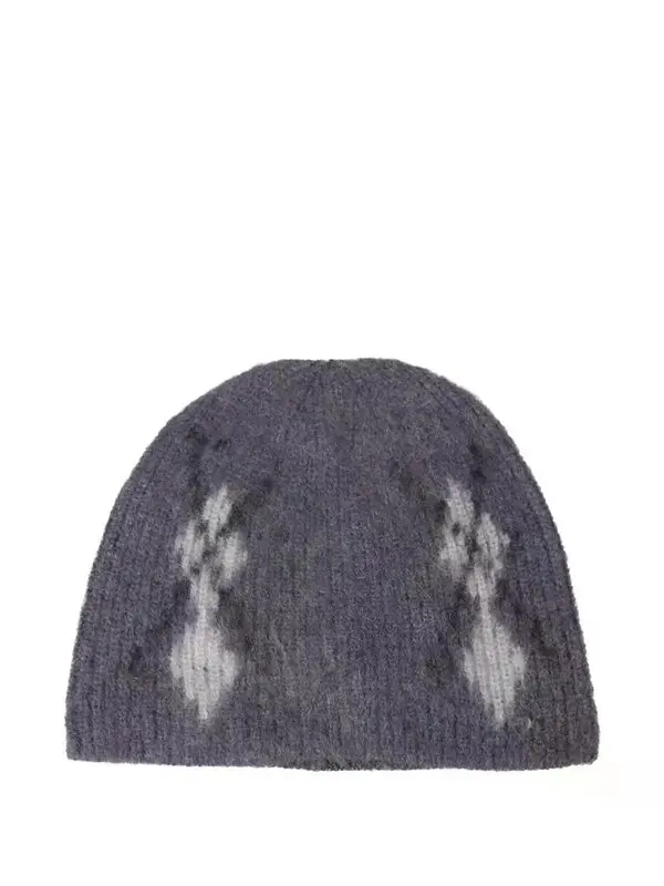 COOR Argyle-pattern Beanie - Grey