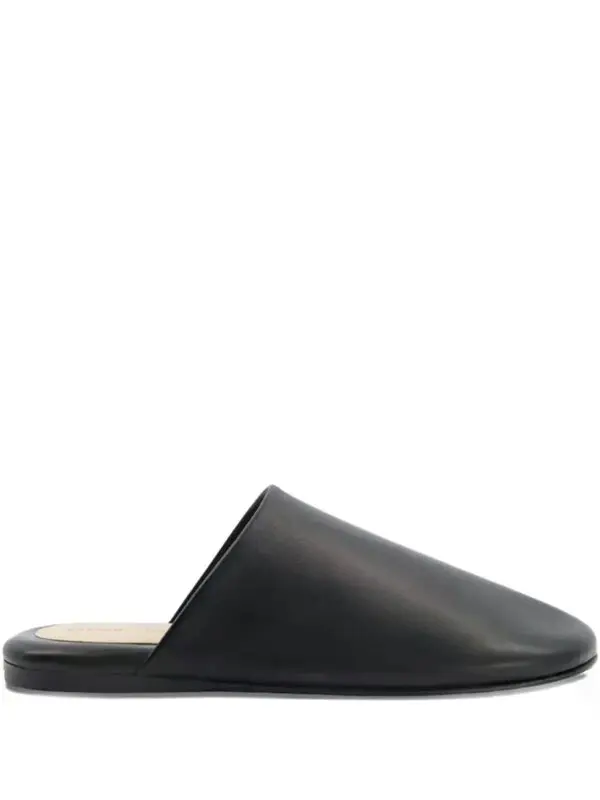 Carven Leather Flat Mules