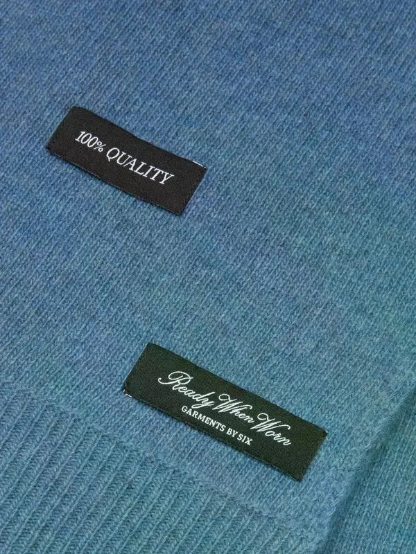 MAISON MARGIELA Logo-patch Scarf - Blue