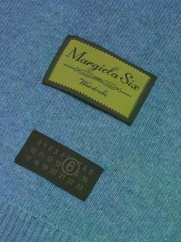 MAISON MARGIELA Logo-patch Scarf - Blue