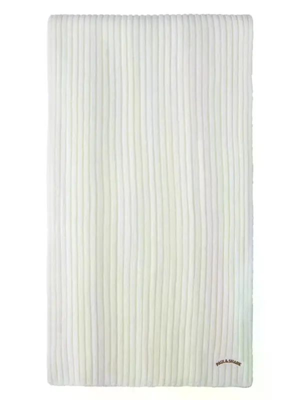 Paul & Shark Ribbed Scarf - White