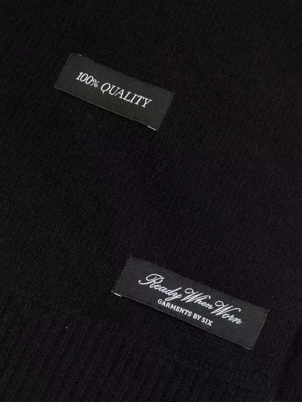 MAISON MARGIELA Logo-patch Wool Scarf - Black