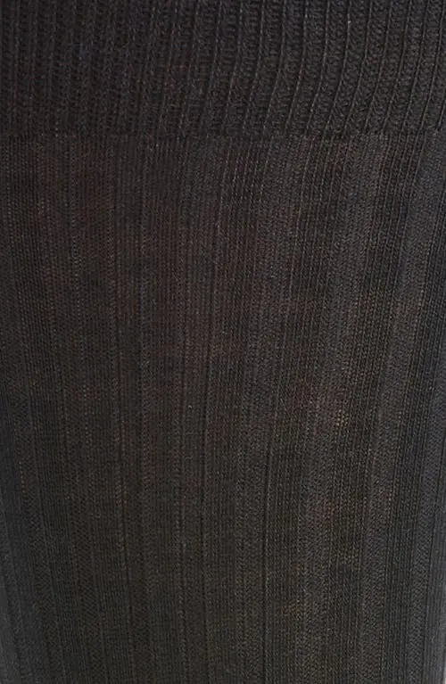 Pantherella Stratford Merino Wool Blend Dress Socks - Black